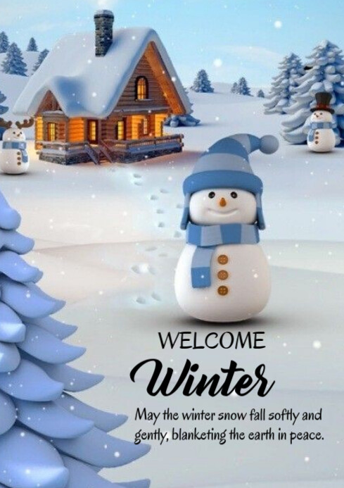 Welcome Winter Template 2025 | PosterMyWall
