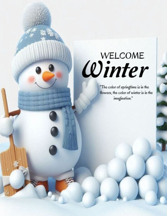 Welcome Winter Template 2025 | PosterMyWall