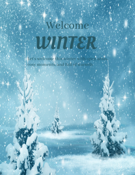Welcome Winter template 2025 | PosterMyWall