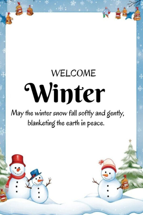 Welcome Winter Template 2025 | PosterMyWall