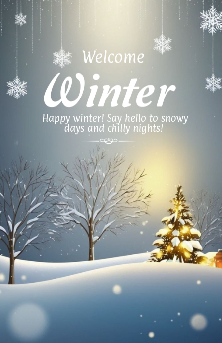 Plantilla de Welcome Winter template 2025 | PosterMyWall