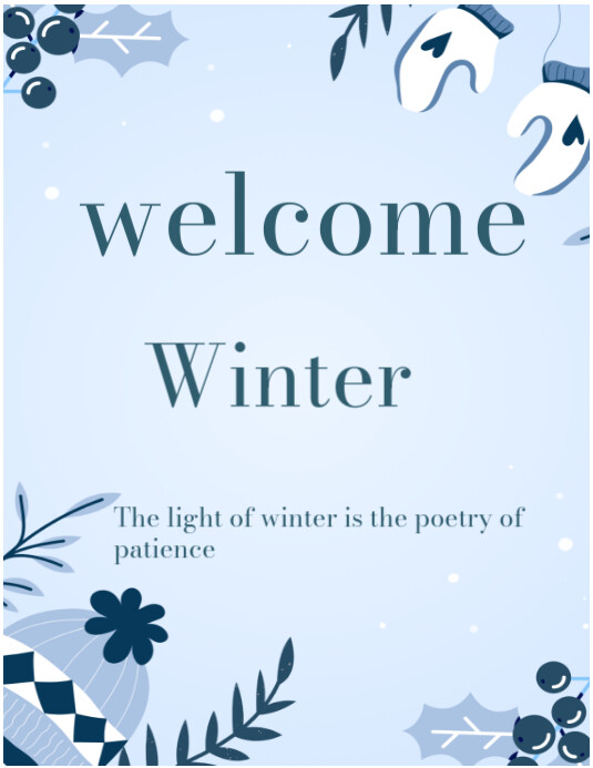 Welcome winter template 2025 | PosterMyWall
