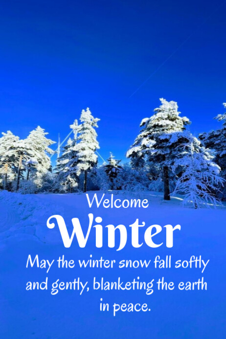 Welcome Winter Template 2025 | PosterMyWall