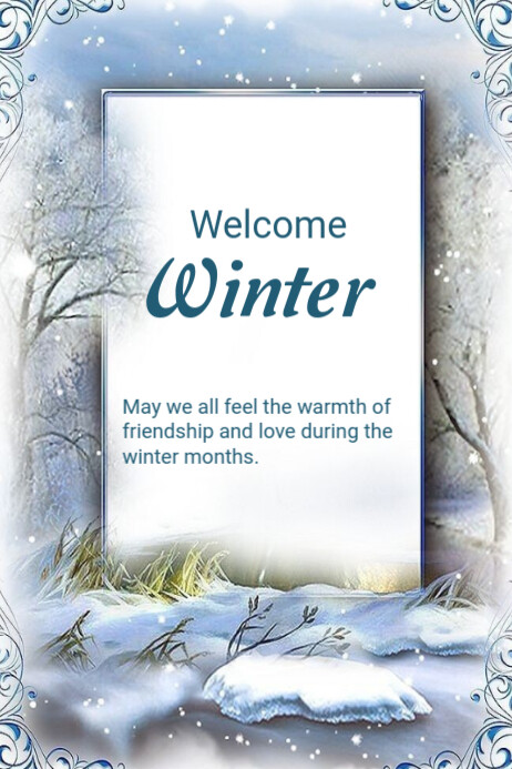 Welcome Winter Template 2025 | PosterMyWall