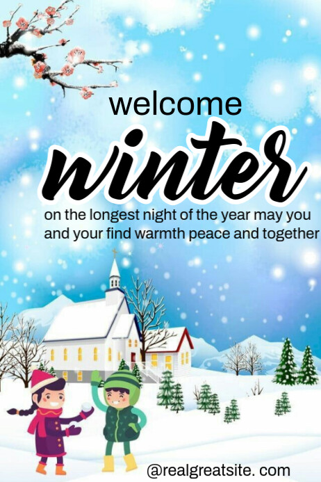 Welcome winter template 2025 | PosterMyWall