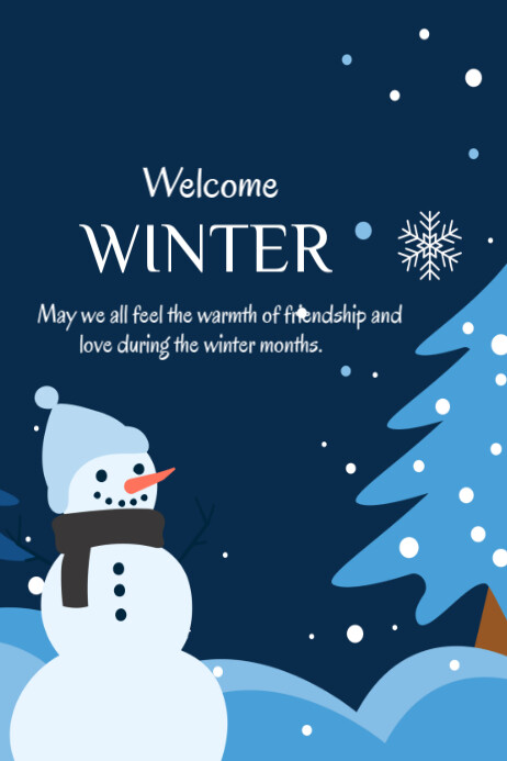 Welcome Winter Template 2025 | PosterMyWall