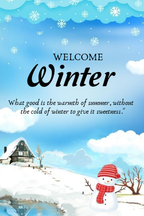 Welcome Winter Template 2025 | PosterMyWall