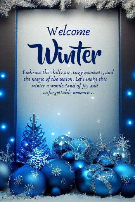 Welcome Winter Template 2025 | PosterMyWall