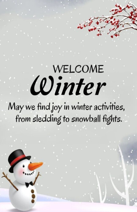 Welcome Winter Template 2025 | PosterMyWall
