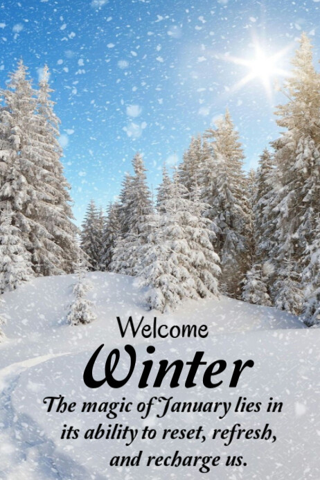 Welcome Winter Template 2025 | PosterMyWall