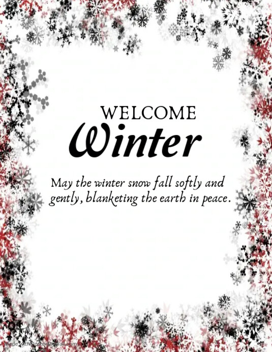 Welcome Winter Template 2025 | PosterMyWall