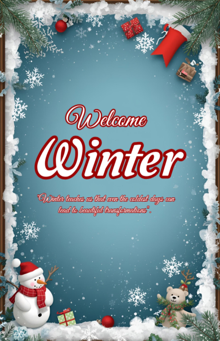Welcome winter template 2025 | PosterMyWall