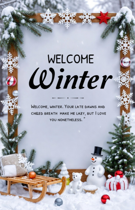 Welcome winter template 2025 | PosterMyWall