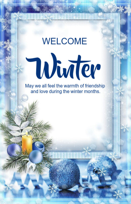 Welcome Winter Template 2025 | PosterMyWall