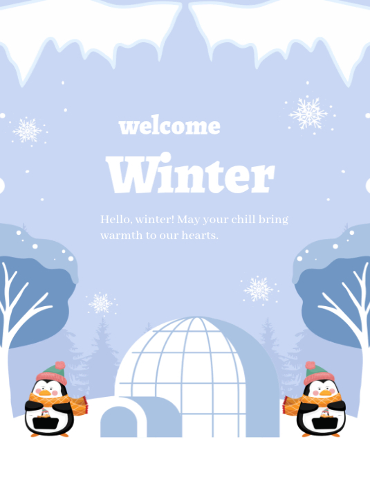 Welcome Winter template 2025 | PosterMyWall