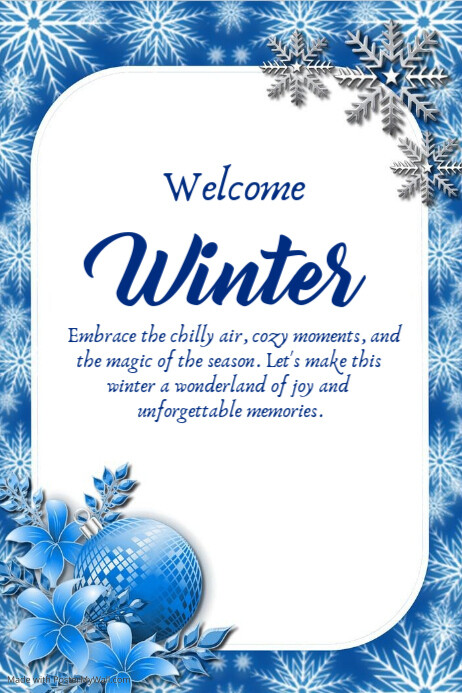 Welcome Winter Template 2025 | PosterMyWall