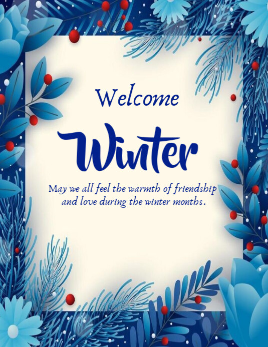 Welcome Winter Template 2025 | PosterMyWall