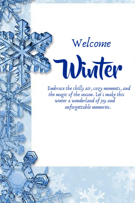 Welcome Winter Template 2025 | PosterMyWall