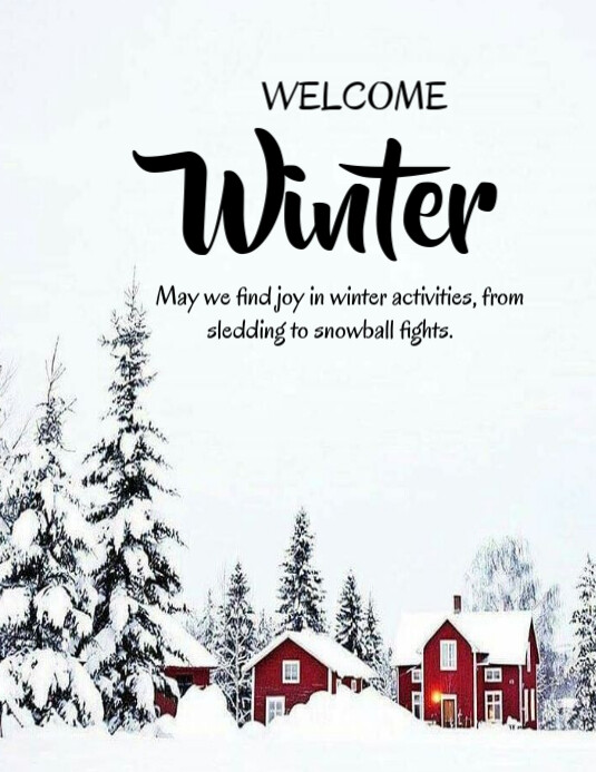 Welcome Winter Template 2025 | PosterMyWall