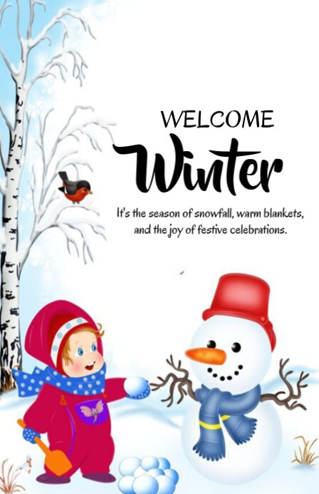 Welcome Winter Template 2025 | PosterMyWall