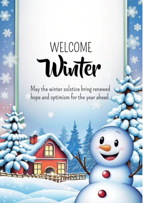 Welcome Winter Template 2025 | PosterMyWall