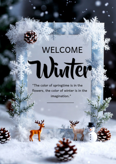 Welcome winter template 2025 | PosterMyWall