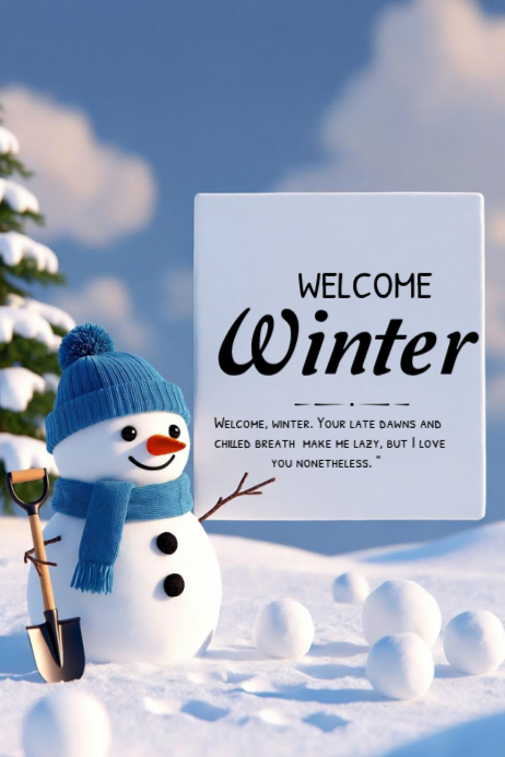 Welcome winter template 2025 | PosterMyWall