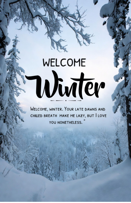 Welcome winter template 2025 | PosterMyWall