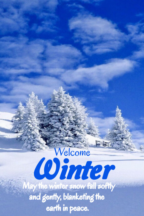 Welcome Winter Template 2025 | PosterMyWall