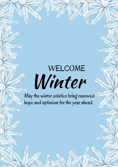 Welcome Winter Template 2025 | PosterMyWall