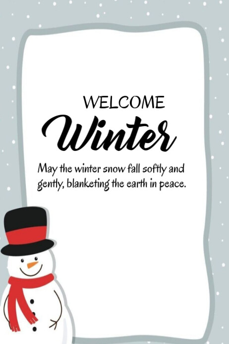 Welcome Winter Template 2025 | PosterMyWall