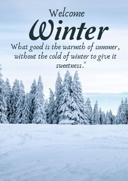 Welcome Winter Template 2025 | PosterMyWall