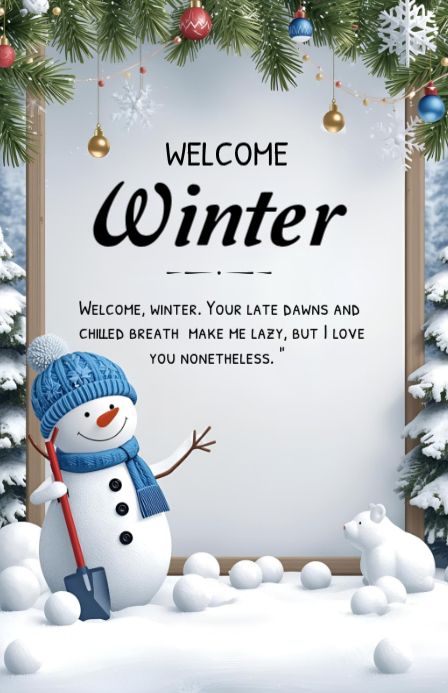 Welcome winter template 2026 | PosterMyWall