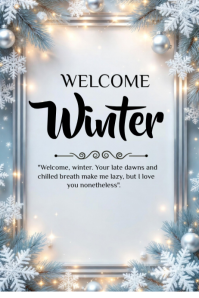Welcome winter template 2026 | PosterMyWall