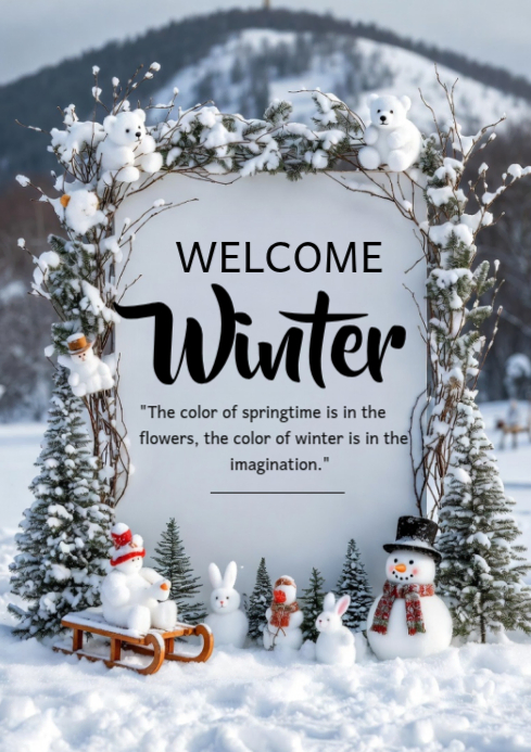 Welcome winter template 2026 | PosterMyWall