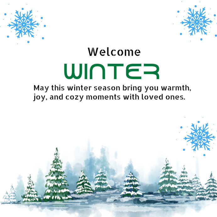 Welcome Winter Template Instagram Post | PosterMyWall