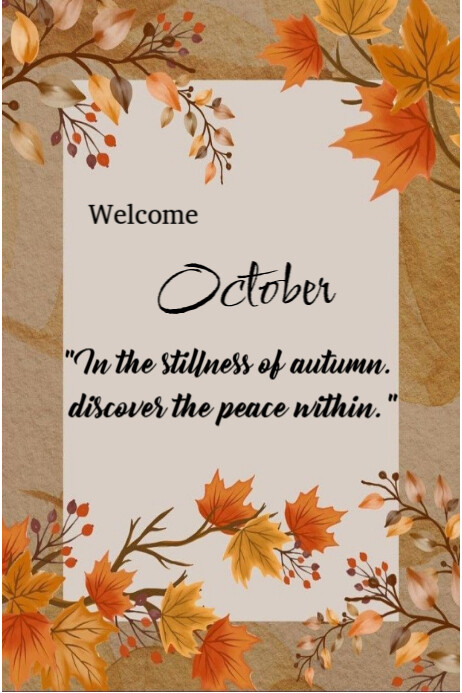 Copy of Welcomed October | PosterMyWall