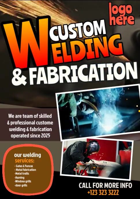 Copy of Welding Custom & Fabrication | PosterMyWall