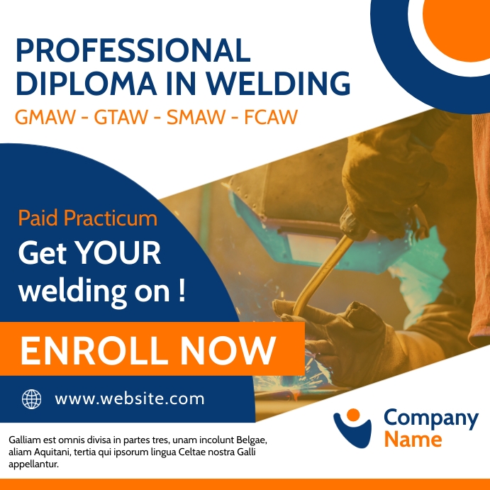 welding diploma classes advertisement Template | PosterMyWall