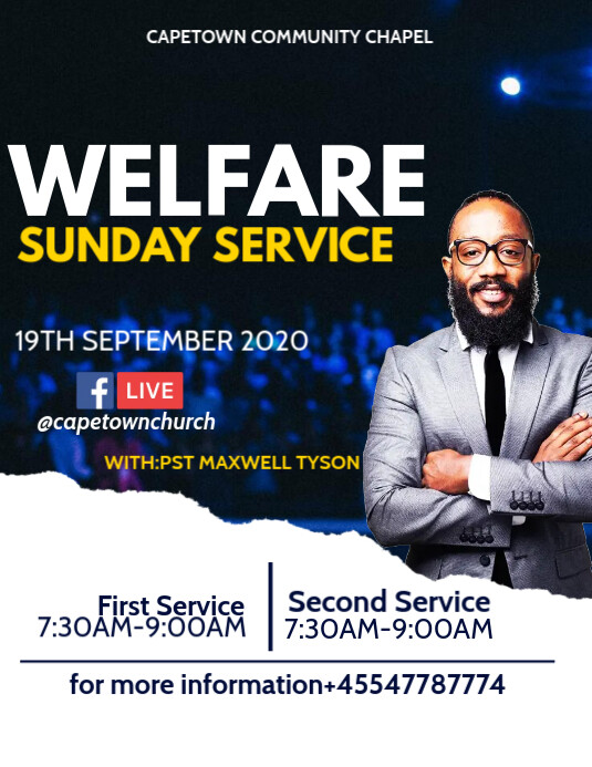 welfare sunday service flyer (3) Template | PosterMyWall
