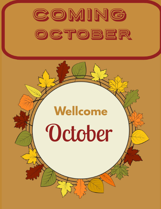 Plantilla de Wellcome October flyer template | PosterMyWall