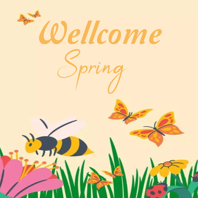 Wellcome spring online gretting card 2024 Template | PosterMyWall