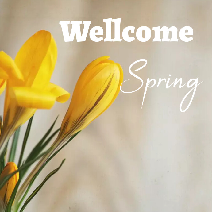 Wellcome spring online gretting card 2024 Template | PosterMyWall