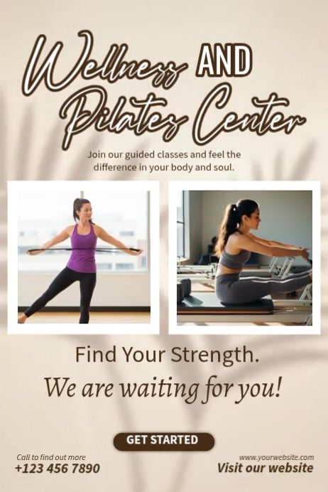 Wellness And Pilates Center Poster Template | PosterMyWall
