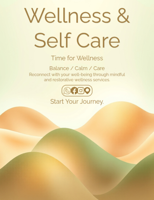 Copy of Wellness Flyer Template – Self Care & Balance Design | PosterMyWall