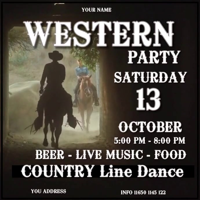 WESTERN (1) Template | PosterMyWall