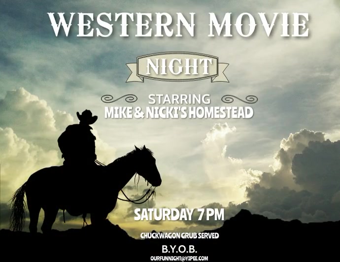 WESTERN MOVIE NIGHT V. 1 Template | PosterMyWall