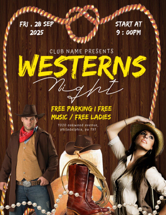 Western Night Template | PosterMyWall