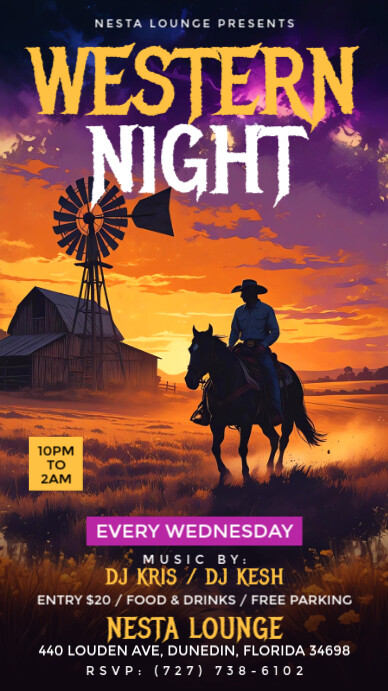 Copy of Western Night Instagram Story | PosterMyWall