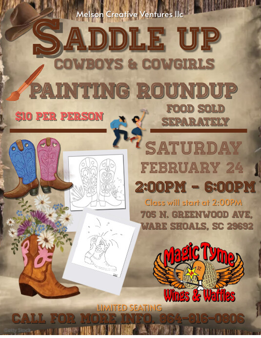 Copy of Western Paint Party | PosterMyWall